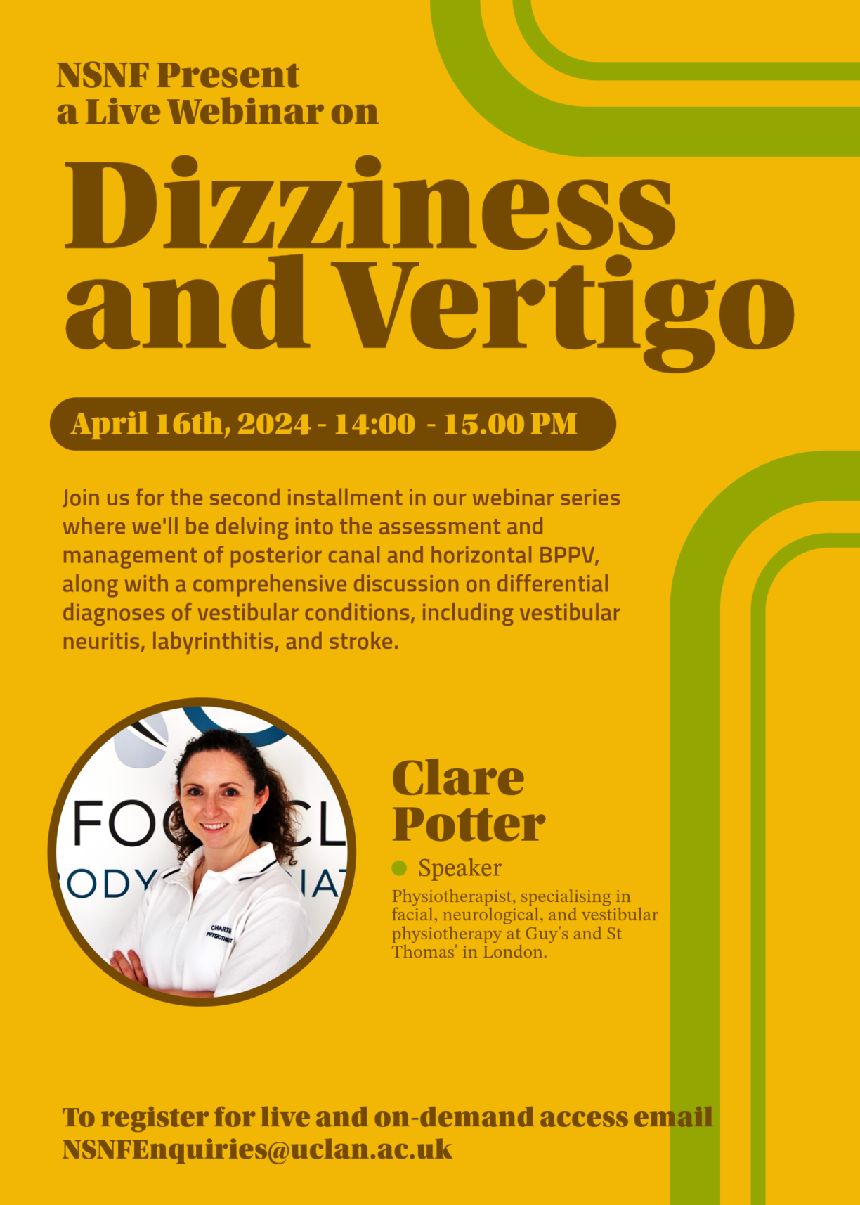 NSNF Webinar Series - Dizziness and Vertigo, 16th April, 2023 / NSNF